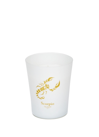 De Noir Concept Beyaz Akrep Burcu Desenli Mum