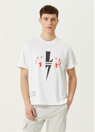Neil Barrett Erkek TSHIRT Beyaz S EU Neil Barrett Erkek TSHIRT Beyaz S EU