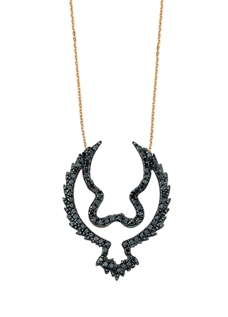 Bee Goddess Kadın Eagle Altın Rengi Kolye Pembe EU