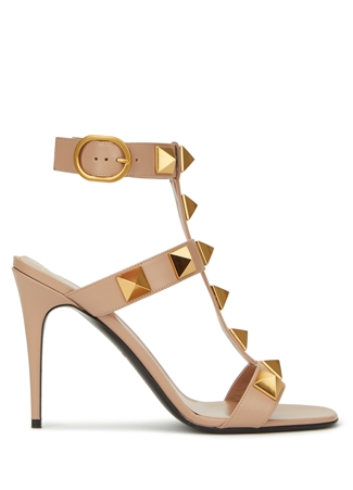 Valentino Garavani Kadın Altın Rengi Gold Deri Sandalet Pembe 36 EU
