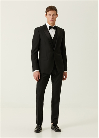 Dolce&Gabbana Erkek Martini Siyah Kırlangıç Yaka Yelekli Yün Smokin 46 IT Dolce&Gabbana Erkek Martini Siyah Kırlangıç Yaka Yelekli Yün Smokin 46 IT