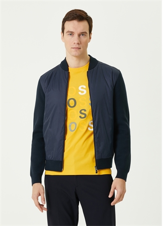 Boss Erkek Regular Fit Lacivert Triko Hırka S EU