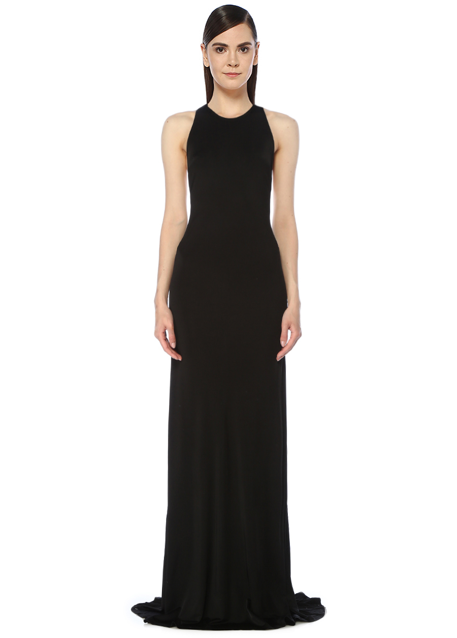 Beymen Xaverie Siyah Boyundan Bağlamalı Maxi Abiye Elbise - 101527831_999