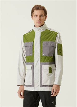 A-Cold-Wall Erkek Colorblocked Beli Büzgülü Mont Yeşil M EU A-Cold-Wall Erkek Colorblocked Beli Büzgülü Mont Yeşil M EU