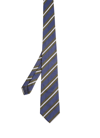 Beymen Collection Erkek Lacivert Verev Çizgili İpek Kravat EU IT Beymen Collection Erkek Lacivert Verev Çizgili İpek Kravat EU IT