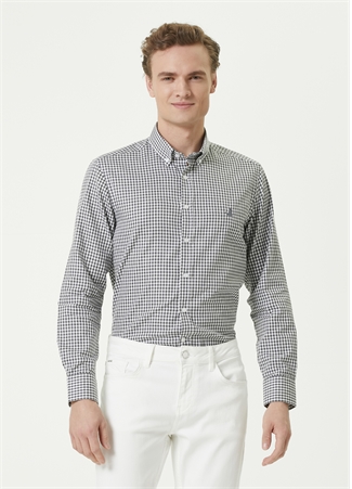 Beymen Club Erkek Slim Fit Gri Mini Ekoseli Gömlek S Beymen Club Erkek Slim Fit Gri Mini Ekoseli Gömlek S