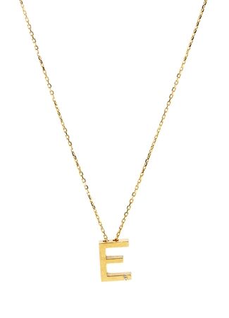 Collection Kadın Harf Detaylı Altın Rengi Kolye EU