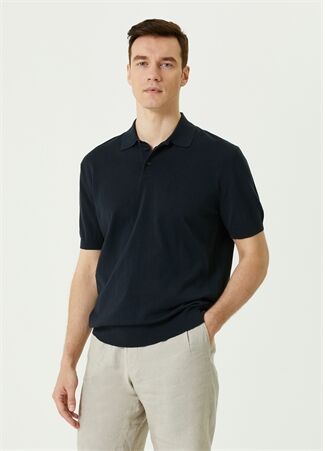 Z Zegna Erkek Lacivert Polo Yaka T-shirt L It