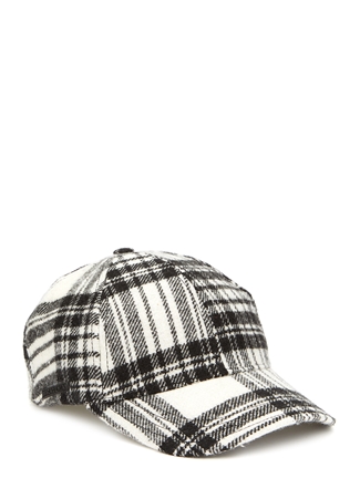 Academia Erkek Krem Siyah Ekose Desenli Şapka Bej EU IT Academia Erkek Krem Siyah Ekose Desenli Şapka Bej EU IT