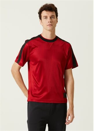 Fendi Erkek Kırmızı Logo Detaylı T-shirt S EU