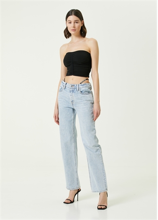 T by Alexander Wang Kadın Mavi Logo Detaylı Jean Pantolon 26 US T by Alexander Wang Kadın Mavi Logo Detaylı Jean Pantolon 26 US