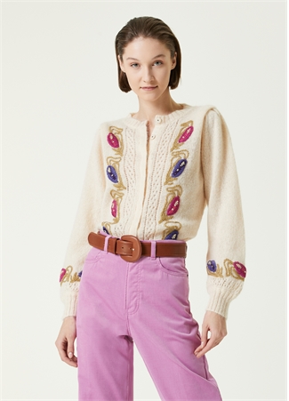 Maksu Kadın Nice Ekru Nakış Detaylı Hırka M/L EU Maksu Kadın Nice Ekru Nakış Detaylı Hırka M/L EU