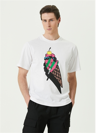 Icecream Erkek Beyaz Logo Baskılı T-shirt S Eu Icecream Erkek Beyaz Logo Baskılı T-shirt S Eu
