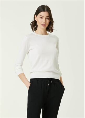 Beymen Kadın Kemik Bisiklet Yaka Basic Kazak Bej S Eu