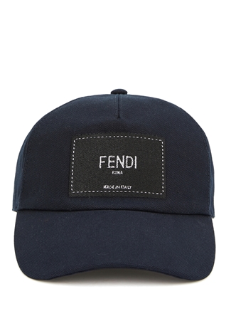 Fendi Erkek Lacivert Logolu Şapka EU Fendi Erkek Lacivert Logolu Şapka EU