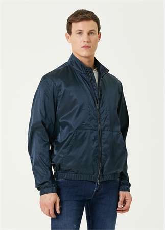 Palzileri Lab Erkek Lacivert Geometrik Desenli Ceket 50 IT