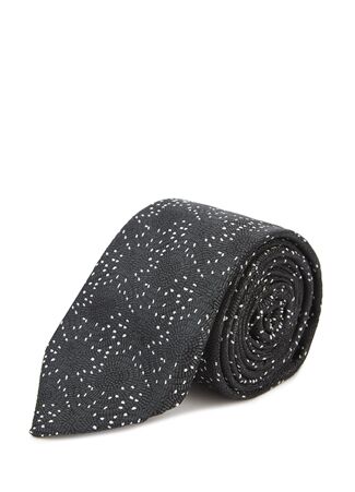 Palzileri Lab Erkek Siyah Desenli Kravat EU