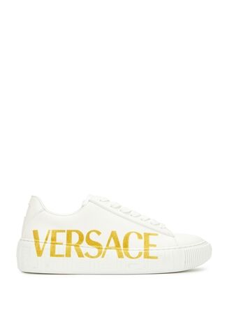 Versace Kadın Beyaz Gold Deri Sneaker 36 EU