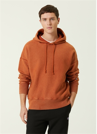 Champion Erkek Kiremit Kapüşonlu Sweatshirt Kırmızı XS EU Champion Erkek Kiremit Kapüşonlu Sweatshirt Kırmızı XS EU