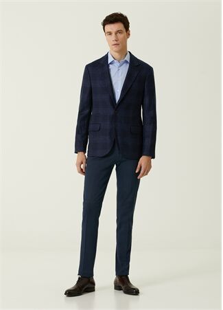 Boglioli Erkek Lacivert Normal Bel Pantolon 46 IT