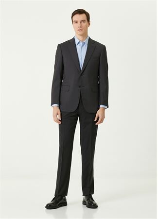 Pal Zileri Erkek Antrasit Yün Takım Elbise Gri 46 IT