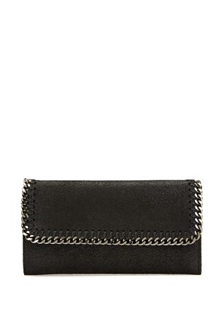 Stella McCartney Kadın Siyah Zincir Detaylı Cüzdan EU