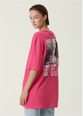 Les Benjamins Kadın Oversize Pembe Bisiklet Yaka Baskılı T-shirt M EU Les Benjamins Kadın Oversize Pembe Bisiklet Yaka Baskılı T-shirt M EU