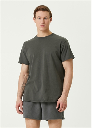 John Elliott Erkek Antrasit Basic T-shirt Gri S Eu