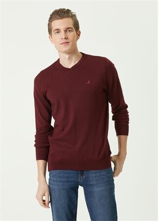 Beymen Club Erkek Bordo V Yaka Basic Kazak S EU Beymen Club Erkek Bordo V Yaka Basic Kazak S EU