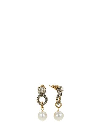 Alcozer & J Kadın Gold Beyaz İncili Sallantılı Küpe Altın Rengi EU Alcozer & J Kadın Gold Beyaz İncili Sallantılı Küpe Altın Rengi EU