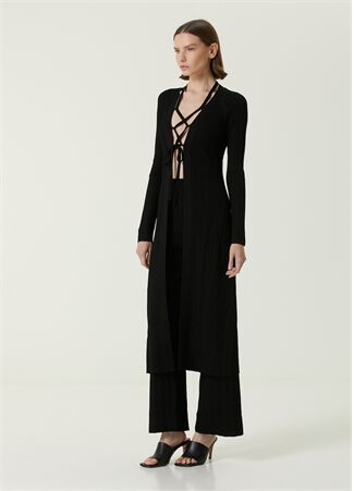 Cult Gaia Kadın Siyah Bol Paça Triko Pantolon S EU Cult Gaia Kadın Siyah Bol Paça Triko Pantolon S EU