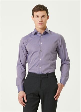 Eton Erkek Bordo Mikro Desenli Gömlek 42 IT