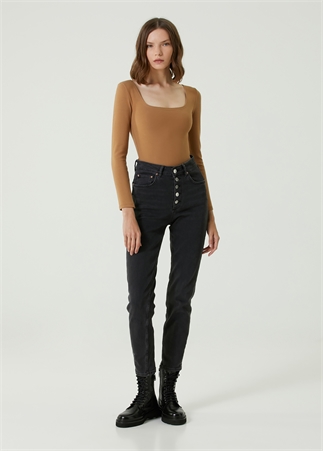 Allsaints Kadın Jamie Taba Kare Yaka Body Turuncu 0 US Allsaints Kadın Jamie Taba Kare Yaka Body Turuncu 0 US