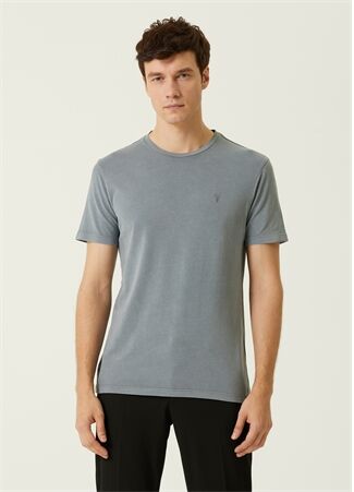 Allsaints Erkek Ossage Gri Basic T-shirt XS EU