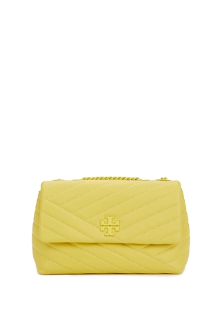 Tory Burch Kadın Kira Sarı Logo Detaylı Deri Omuz Çantası EU Tory Burch Kadın Kira Sarı Logo Detaylı Deri Omuz Çantası EU