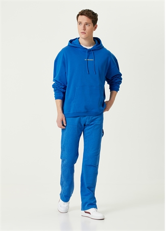 Les Benjamins Erkek Mavi Kapüşonlu Logolu Sweatshirt L Eu Les Benjamins Erkek Mavi Kapüşonlu Logolu Sweatshirt L Eu