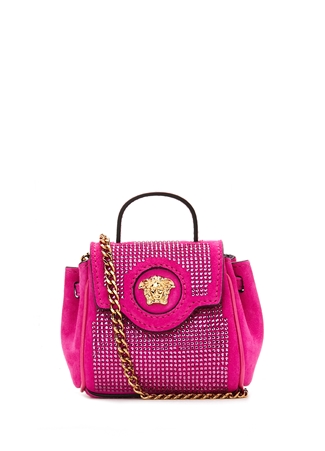 Versace Kadın La Medusa Şeftali Deri Çanta Pembe Eu Versace Kadın La Medusa Şeftali Deri Çanta Pembe Eu