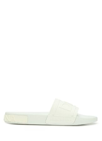 Dolce&Gabbana Erkek Beyaz Logolu Terlik 42 EU