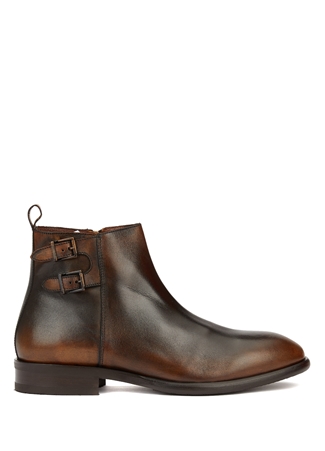 George Hogg Erkek Kahverengi Kemer Detaylı Deri Bot 4 EU