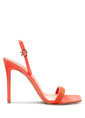 Gianvito Rossi Kadın Turuncu Taşlı Bantlı Deri Sandalet 36 Eu Gianvito Rossi Kadın Turuncu Taşlı Bantlı Deri Sandalet 36 Eu