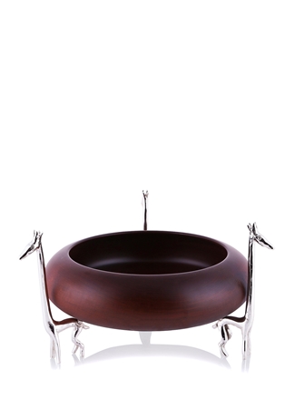 Accract Kahverengi Zürafa Detaylı Ahşap Dekoratif Kase Accract Kahverengi Zürafa Detaylı Ahşap Dekoratif Kase