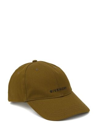 Givenchy Erkek Haki Logo Nakışlı Şapka EU