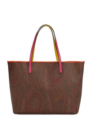 Etro Kadın Kırmızı Etnik Desenli Alışveriş Çantası EU