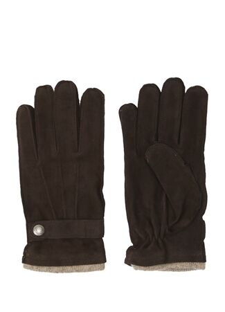 Beymen Collection Erkek Kahverengi Süet Eldiven L EU