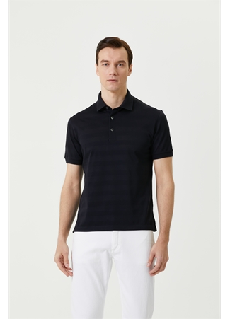 Zegna Erkek Lacivert Polo Yaka Şeritli T-shirt 48 It Zegna Erkek Lacivert Polo Yaka Şeritli T-shirt 48 It