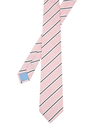 Tino Cosma Erkek Pembe Verev Çizgili Kravat EU Tino Cosma Erkek Pembe Verev Çizgili Kravat EU