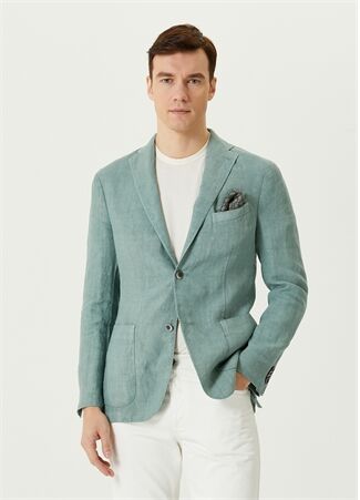 Boglioli Erkek Yeşil Keten Ceket 48 IT