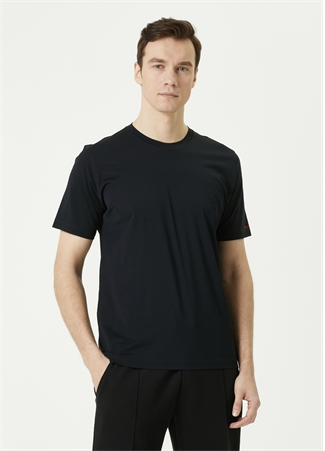 Kiton Erkek Siyah Logo Nakışlı T-shirt M Eu Kiton Erkek Siyah Logo Nakışlı T-shirt M Eu
