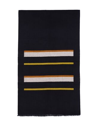 Beymen Club Kadın Siyah Çizgi Desenli Atkı Sarı EU Beymen Club Kadın Siyah Çizgi Desenli Atkı Sarı EU