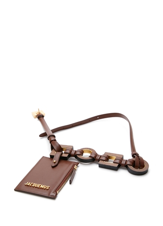 Jacquemus Kadın Taba Logolu Deri Bel Çantası Turuncu M EU Jacquemus Kadın Taba Logolu Deri Bel Çantası Turuncu M EU